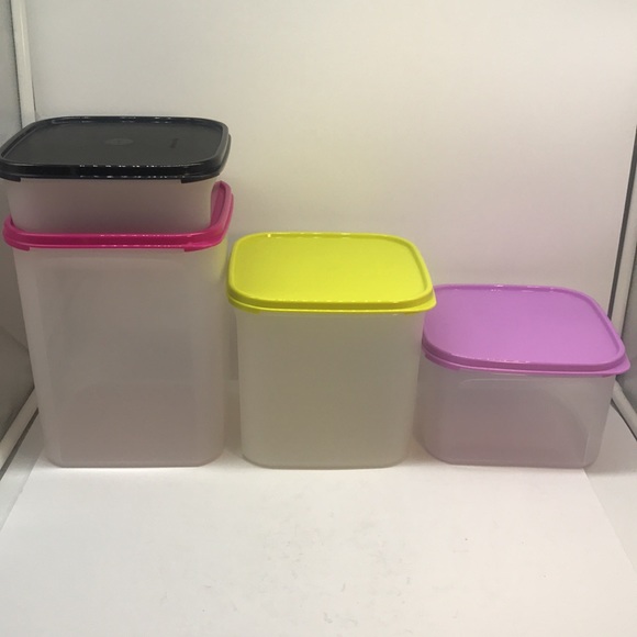 Tupperware | Kitchen | Tupperware Square Modular Mates Set Of 4 | Poshmark